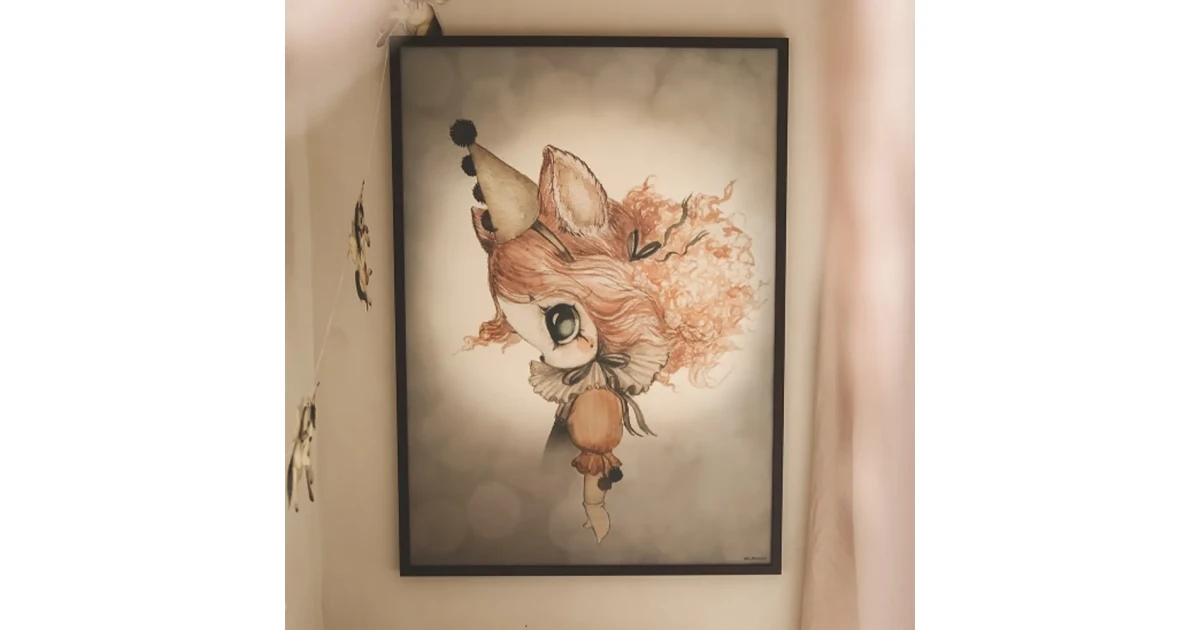 Mrs Mighetto Miss Penny poster till barnrum 50x70 cm
