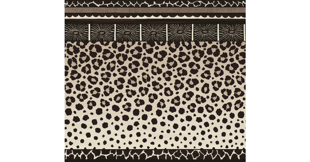 Zulu Border - leather-patterned wide wallpaper border from Cole and Son