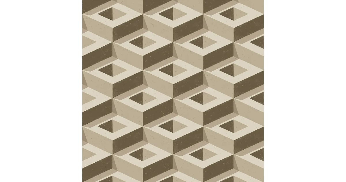Boxes - geometric 3D wallpaper from Boråstapeter