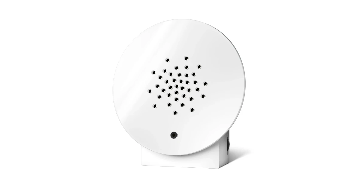 Ocean Box - rund vit täckljudbox med havsljud